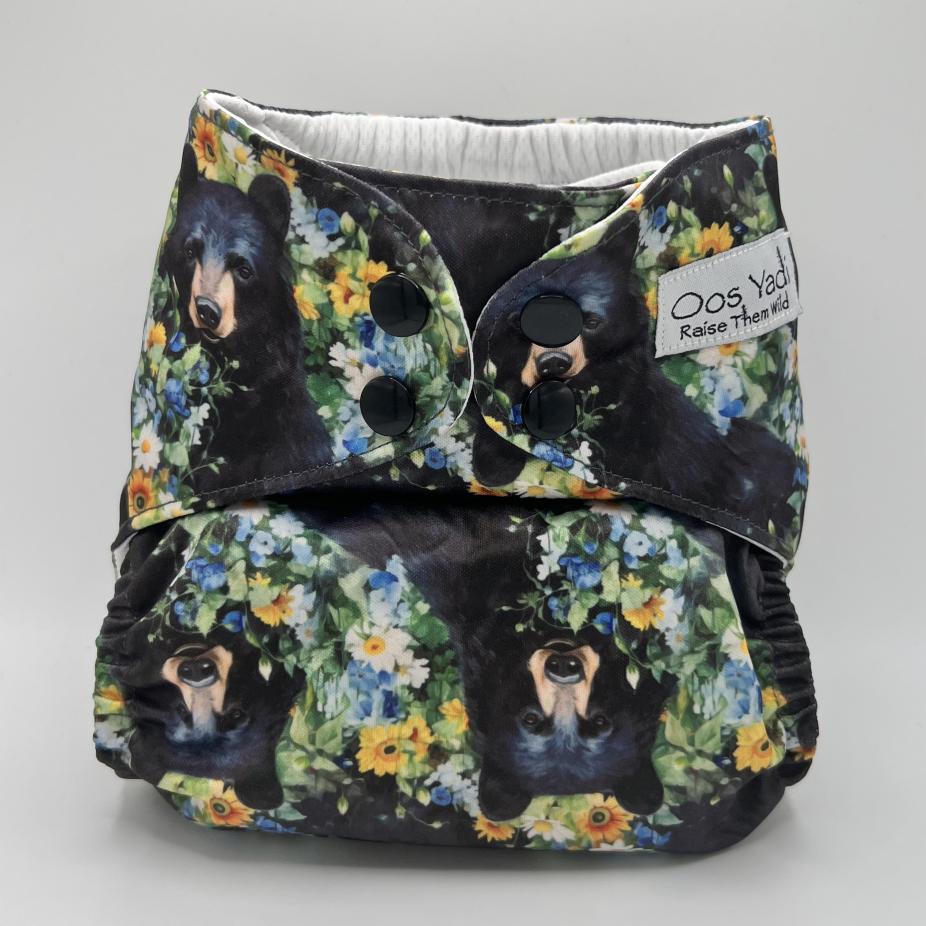 Wilder Cloth Pocket Diaper Meadow Bears Oos Yadi